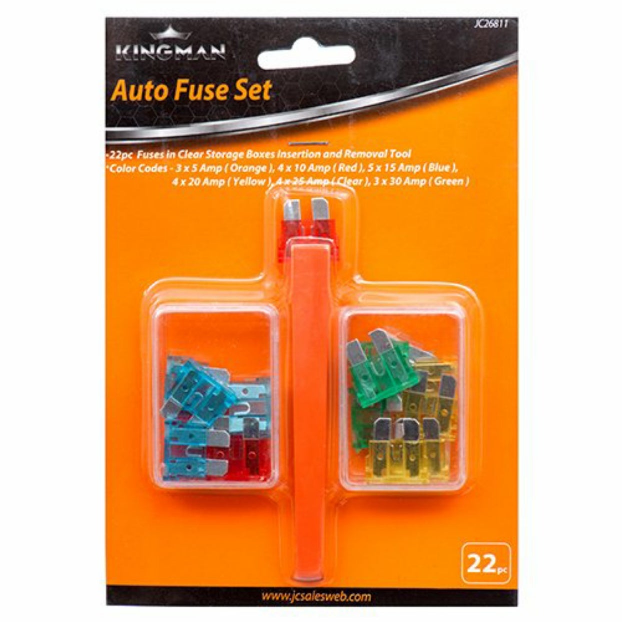 King Man Auto Fuse Set (22pc) | Temple Beauty Supply